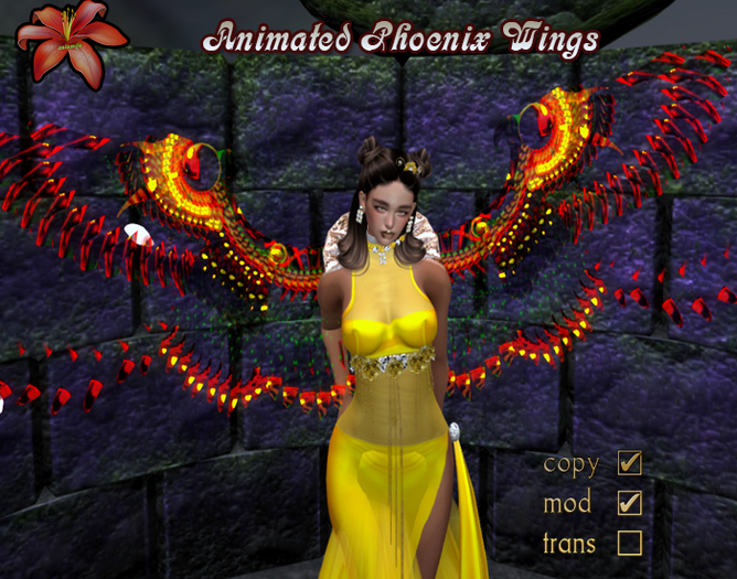Second Life Marketplace - Animated Phoenix Wings